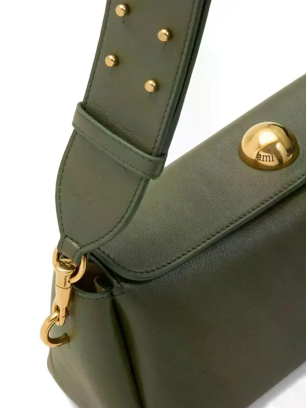 AMI Paris Carrousel Leather Shoulder Bag
