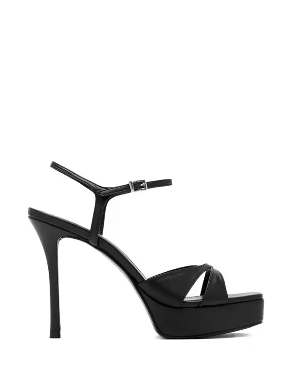 Schutz Maxine Platform Stiletto Heel Sandals - Black