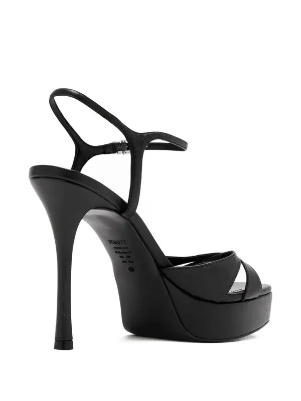 Schutz Maxine Platform Stiletto Heel Sandals - Black