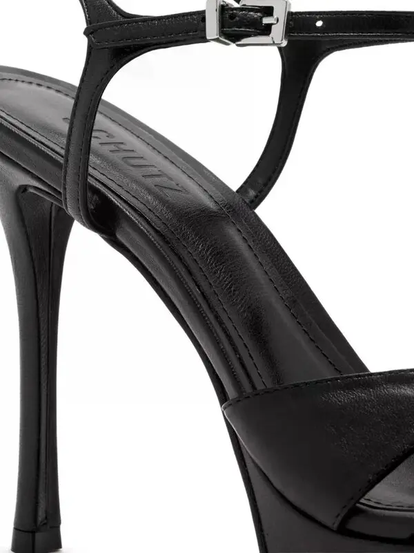 Schutz Maxine Platform Stiletto Heel Sandals - Black
