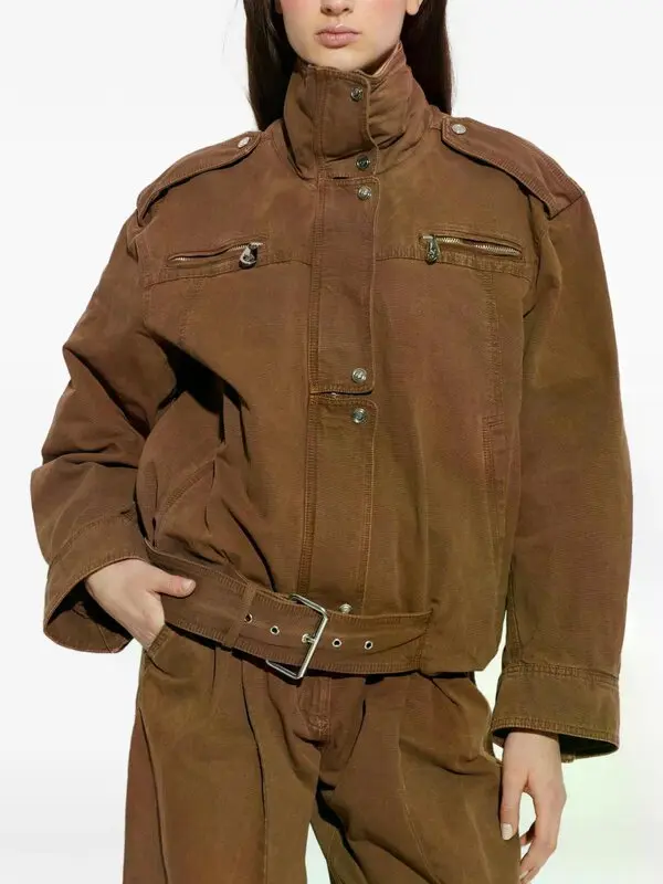 Blumarine Zipped Belted Jacket