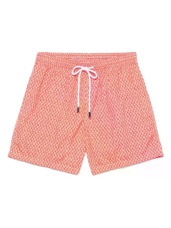 BARBA NAPOLI Printed Swim Shorts - Red