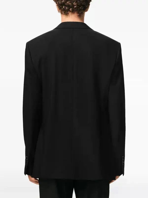 AMI Paris New Wool Straight Single Breasted Jacket - Black