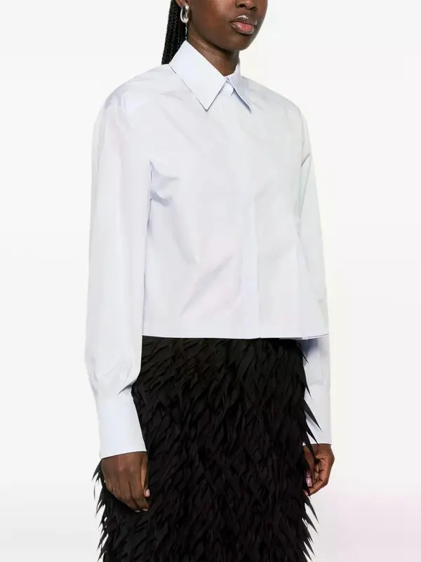 Sportmax Pleated Front Cropped Shirt