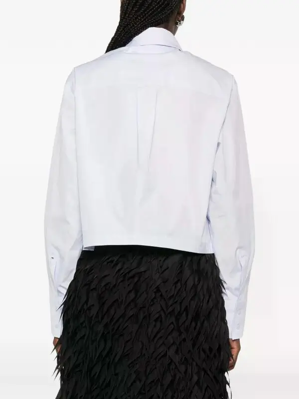 Sportmax Pleated Front Cropped Shirt