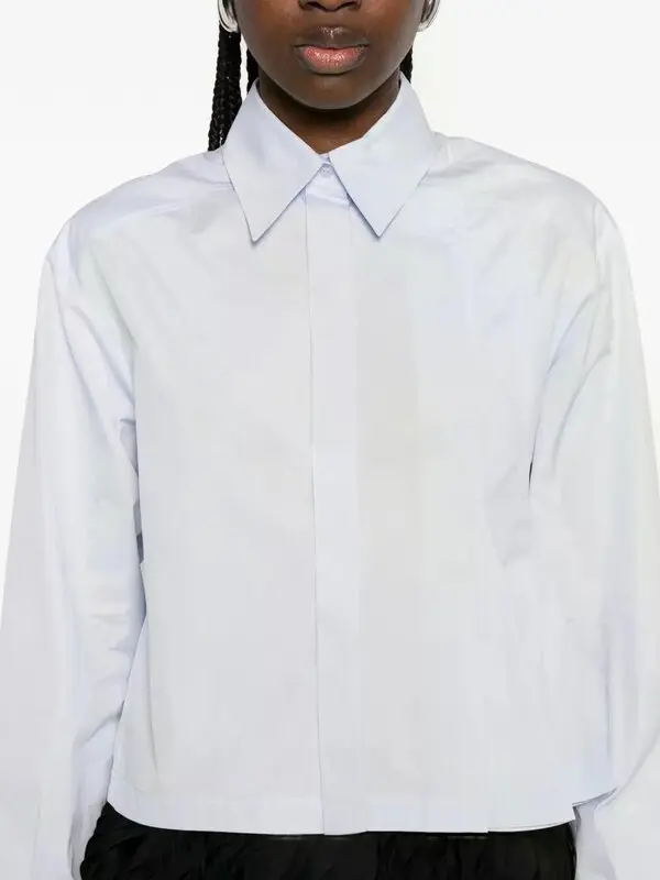 Sportmax Pleated Front Cropped Shirt
