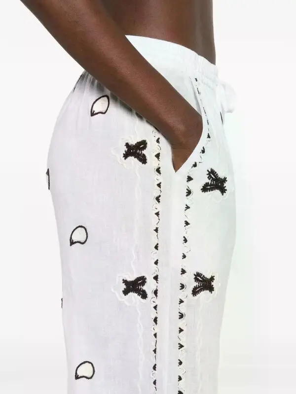 P.a.r.o.s.h Embroidered Wide-leg Trousers