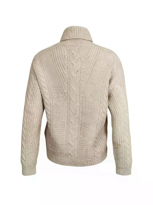 Max Mara Cable-knit Roll-neck Sweater