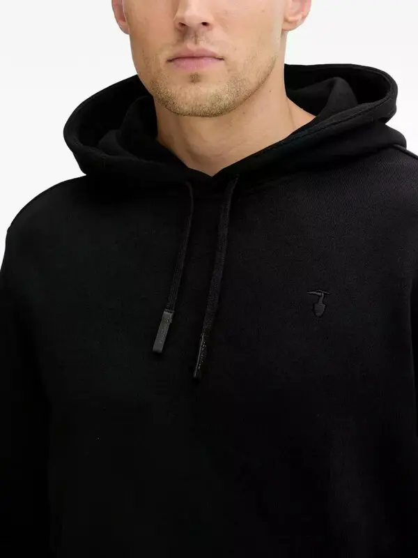 TRUSSARDI Diagonal Drawstring Hoodie