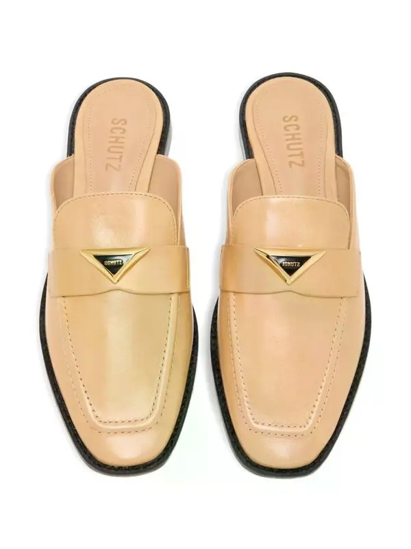 Schutz Triangle-plaque Loafers - Neutrals