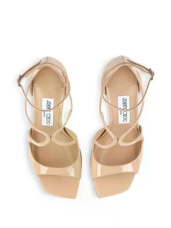 JIMMY CHOO Azia 95 Patent Leather Heeled Sandals