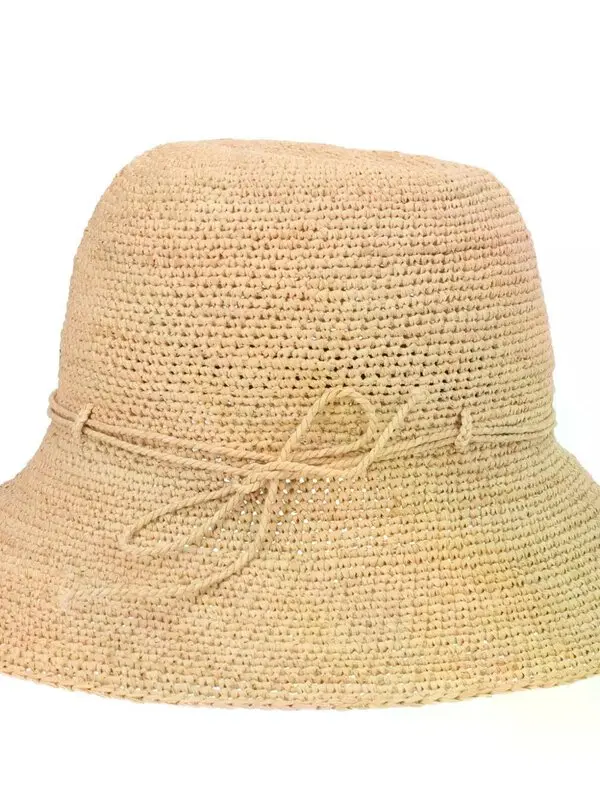 Helen Kaminski Raffia Hat With Bow Detail