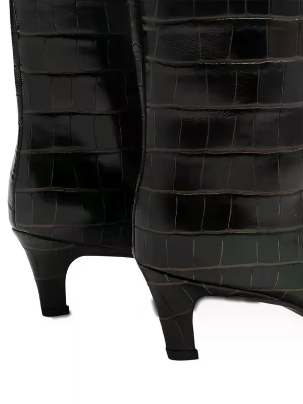 TOTEME Croc-embossed Knee-high Boots