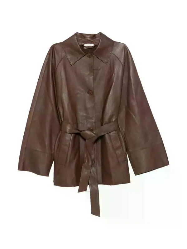 P.a.r.o.s.h Leather Tie-waist Jacket