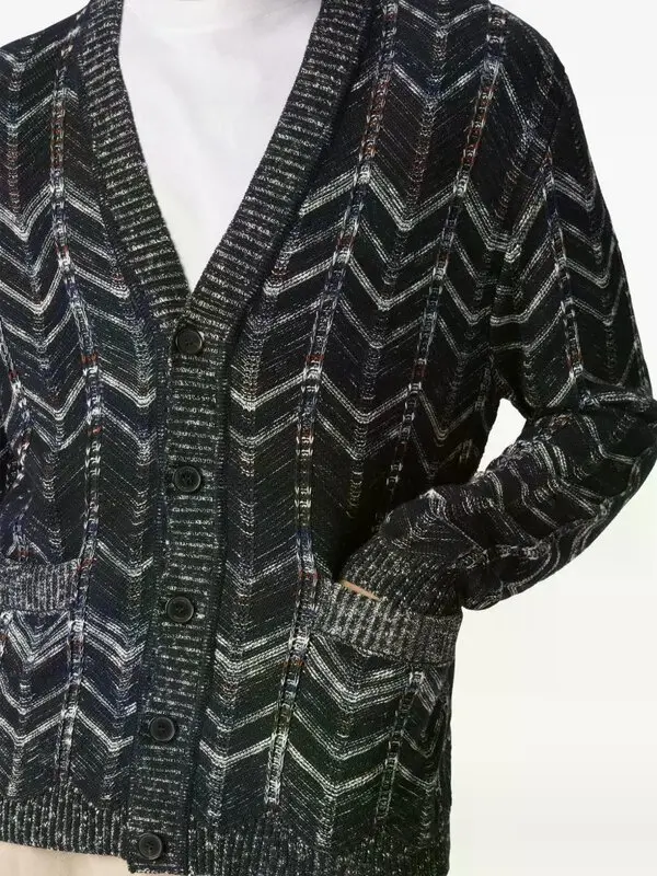 Missoni Chevron Ribbed-trim Cardigan