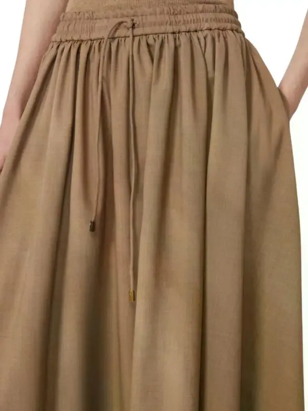 Max Mara Drawstring Elasticated A-line Skirt
