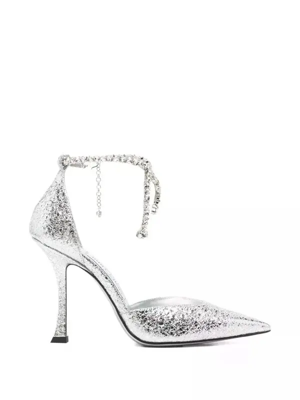 JIMMY CHOO Stevie Metallic Heeled Pumps