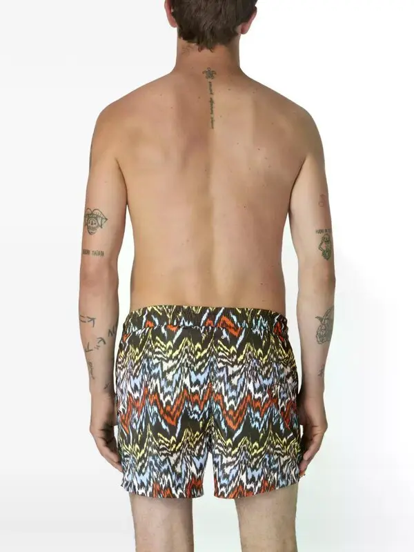 Missoni Zigzag-pattern Swim Shorts - Black