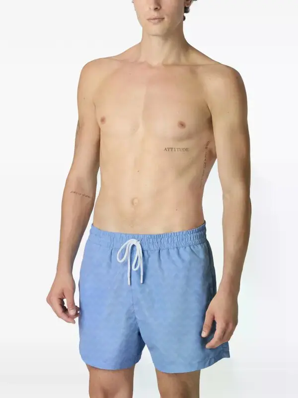 Missoni Zigzag Pattern Swim Shorts - Blue