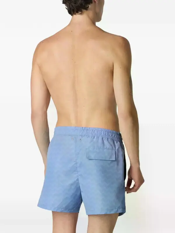 Missoni Zigzag Pattern Swim Shorts - Blue