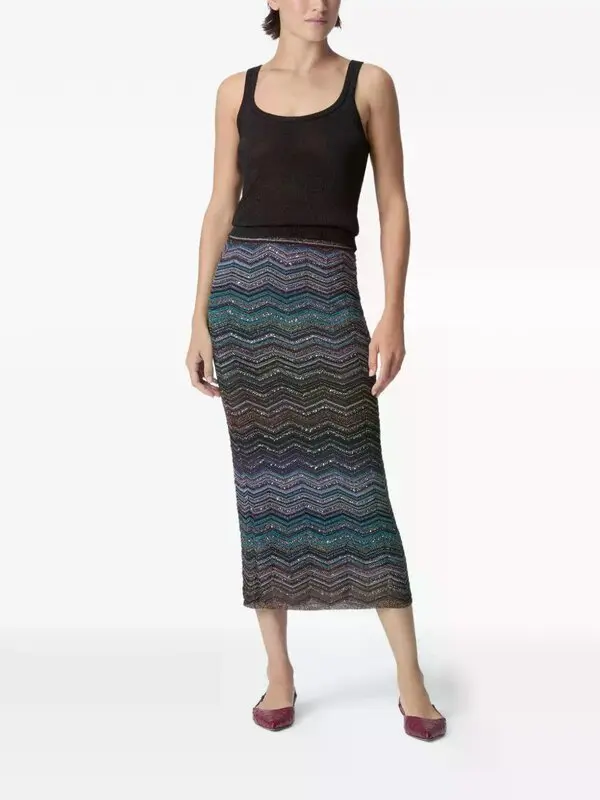 Missoni Chevron-pattern Maxi Skirt