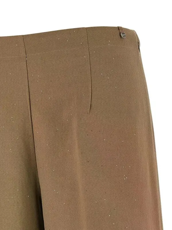 Herno Sequin Embellished Trousers - Brown