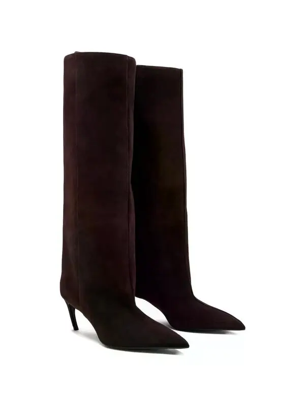 Attico Lea Heeled Boots - Brown