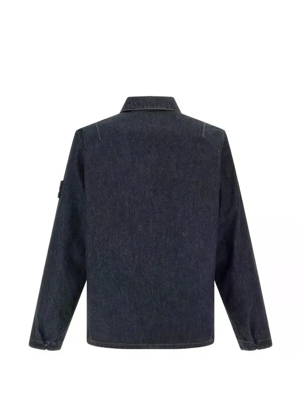 Stone Island Contrast-stitching Zip Denim Overshirt