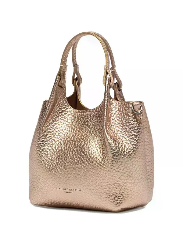 GIANNI CHIARINI Grained-leather Shoulder Bag - Neutrals