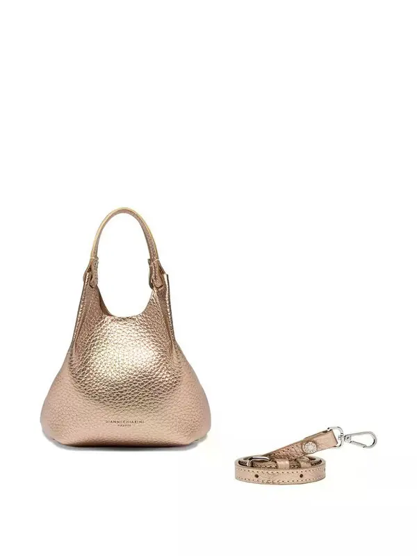 GIANNI CHIARINI Grained-leather Shoulder Bag - Neutrals