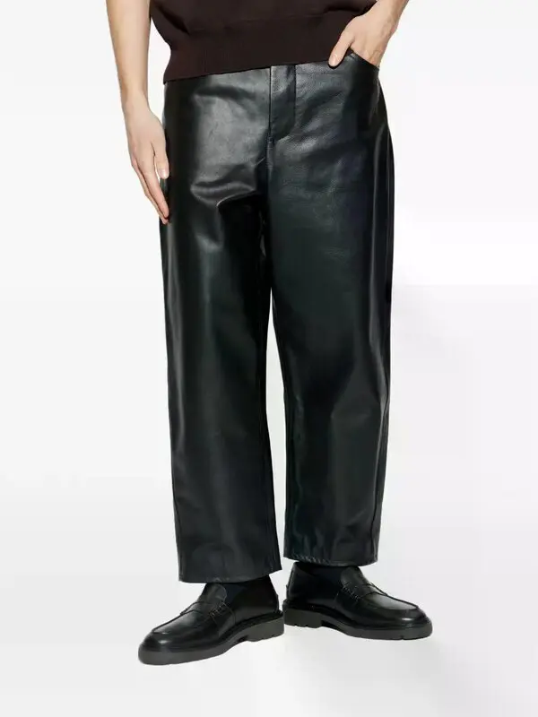 JIL SANDER Leather Pack-pocket Trousers