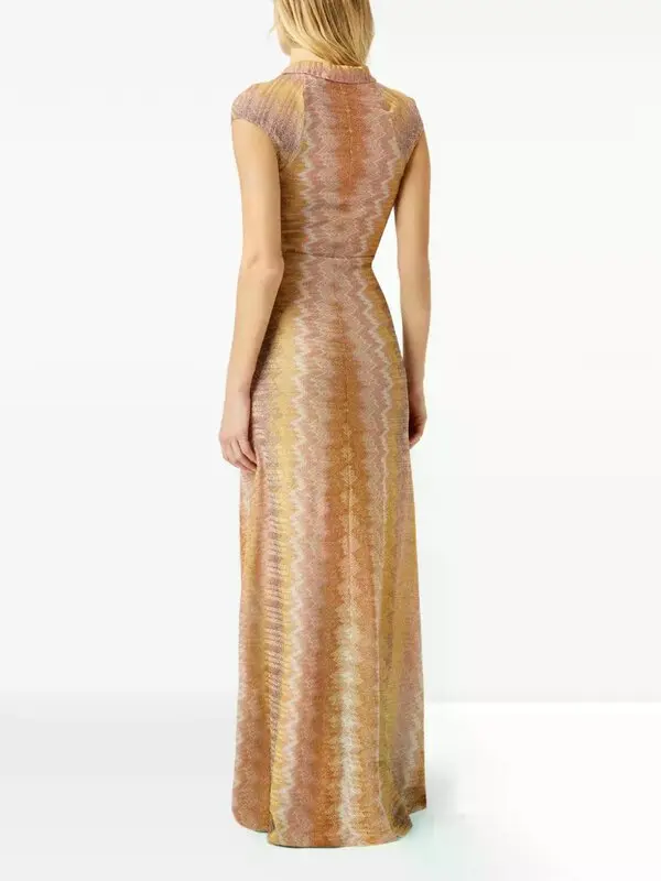 Missoni Twisted Zigzag Pattern Maxi Dress