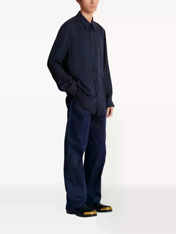Balmain Monogram Jacquard Shirt - Blue