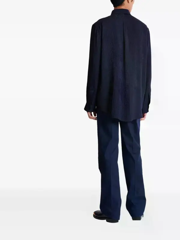 Balmain Monogram Jacquard Shirt - Blue