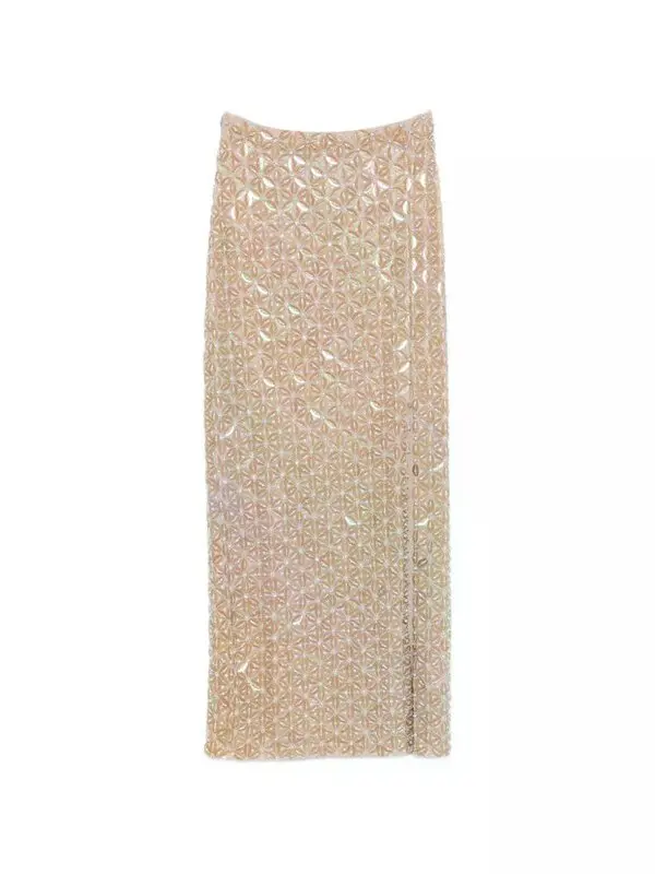 P.a.r.o.s.h Sequin-embellished Maxi Skirt - Neutrals