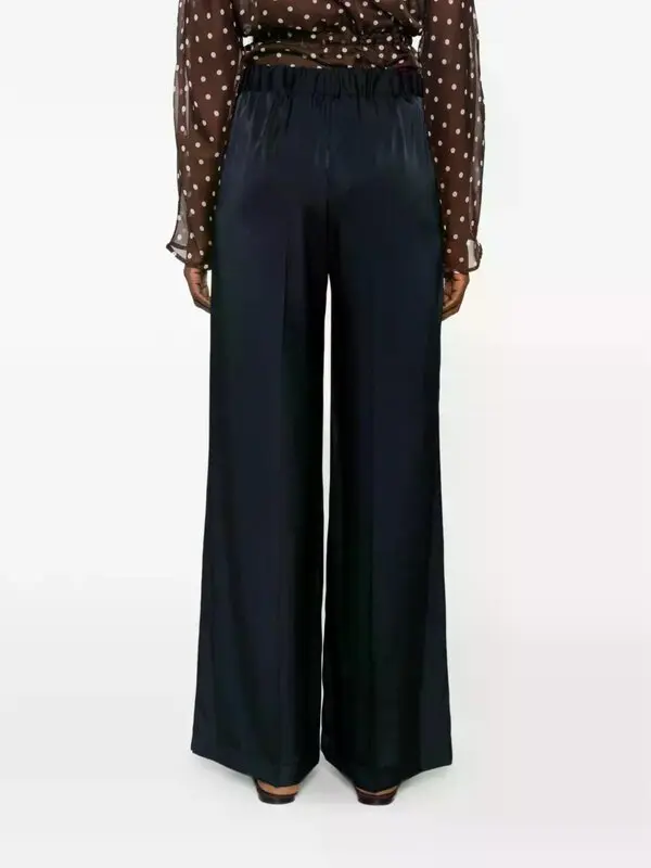 P.a.r.o.s.h Elastic Waist Palazzo Pants - Blue