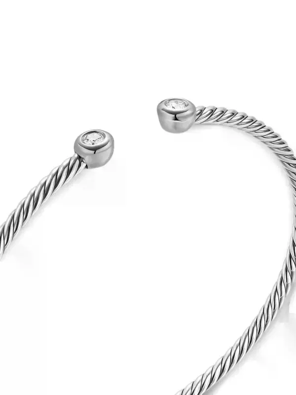 David Yurman Sterling Diamond Cable Bracelet
