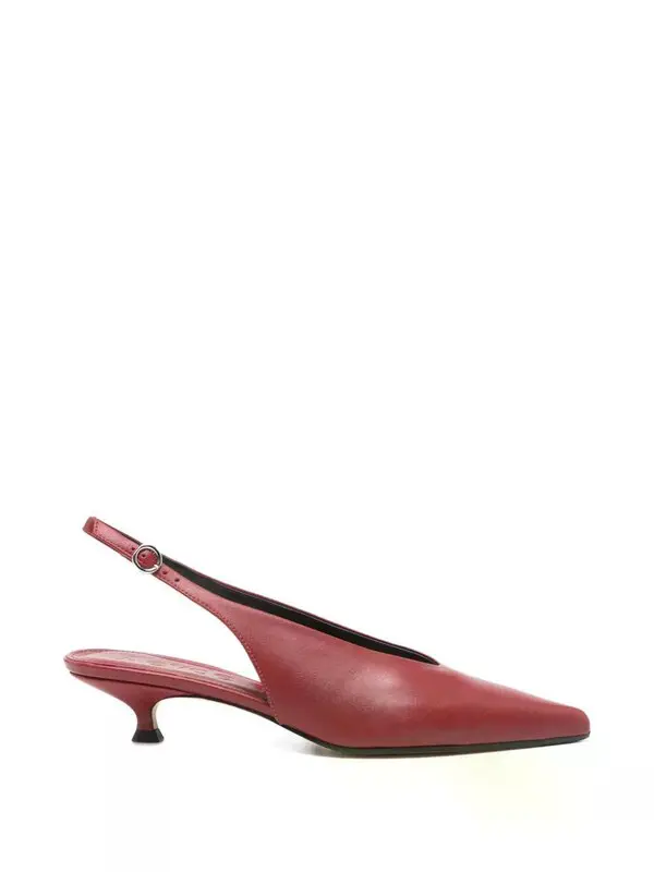 AeydĒ Camila Point-toe Slingback Pumps - Red