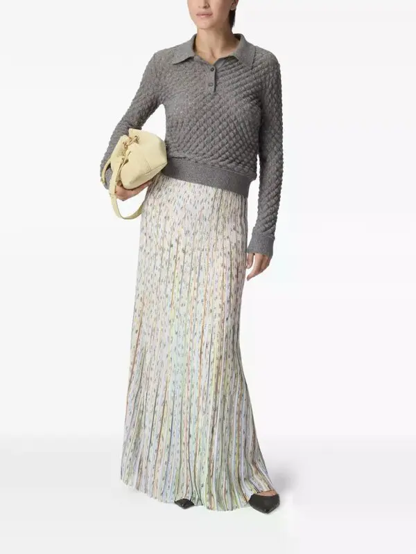 Missoni Sequin Embellished Pleated Maxi Skirt
