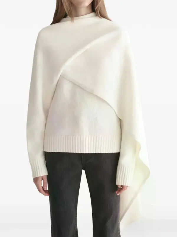 A.L.C. Davin Draped Sweater - Neutrals