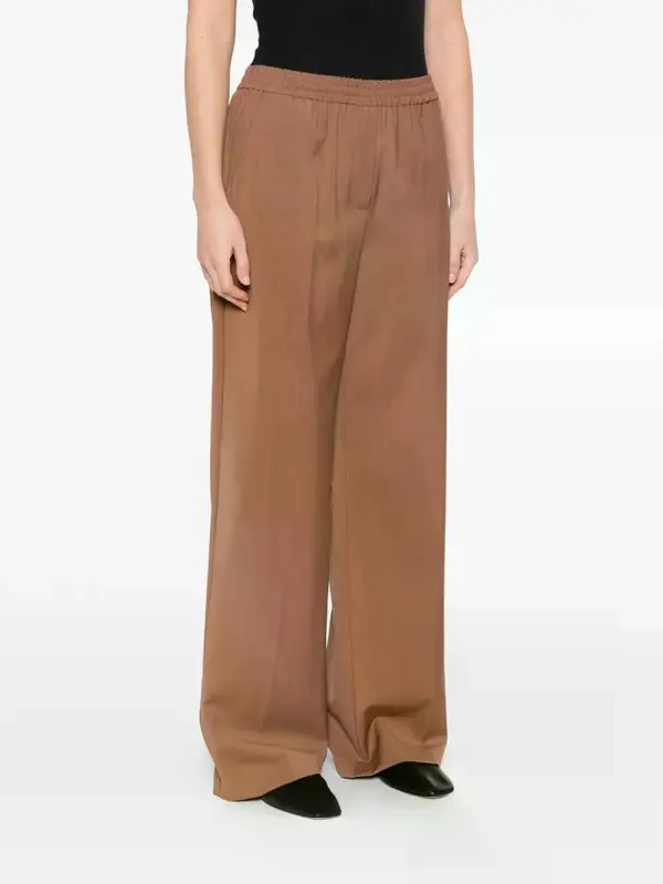 Max Mara Elasticated Wide-leg Trousers - Brown