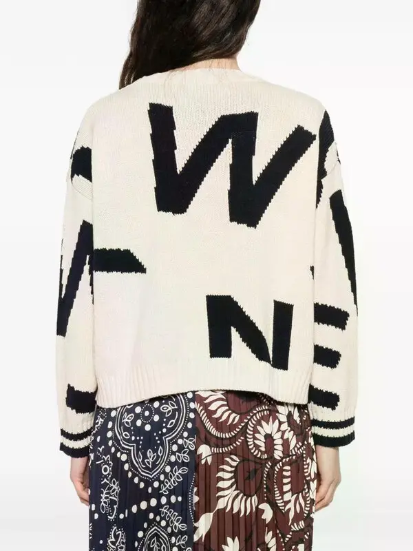 Max Mara Long-sleeve Letter Print Sweater