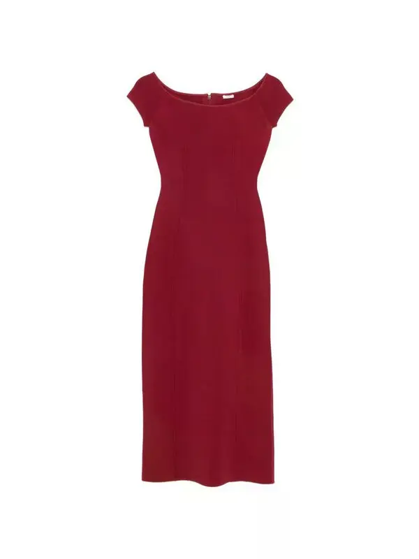JOSEPH Foin Off-shoulder Midi Dress - Red