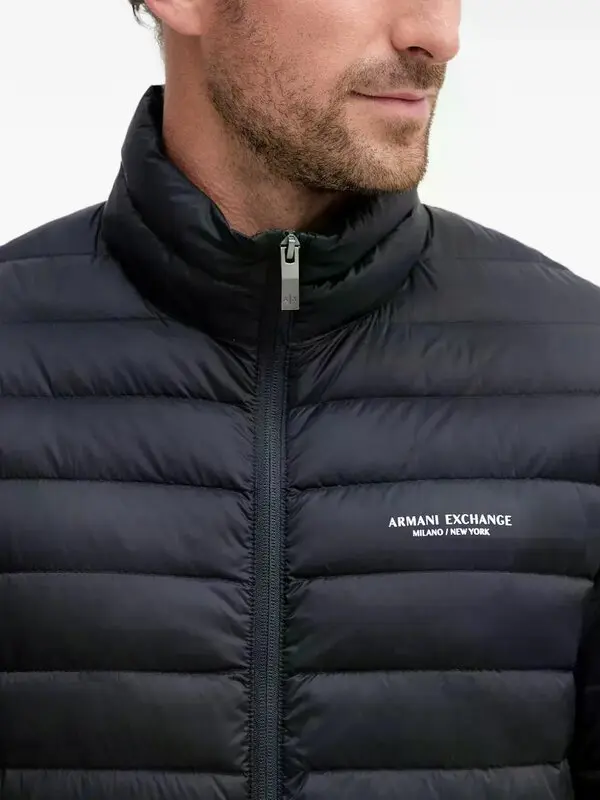 Armani Exchange Quilted Zip Jacket - Blue