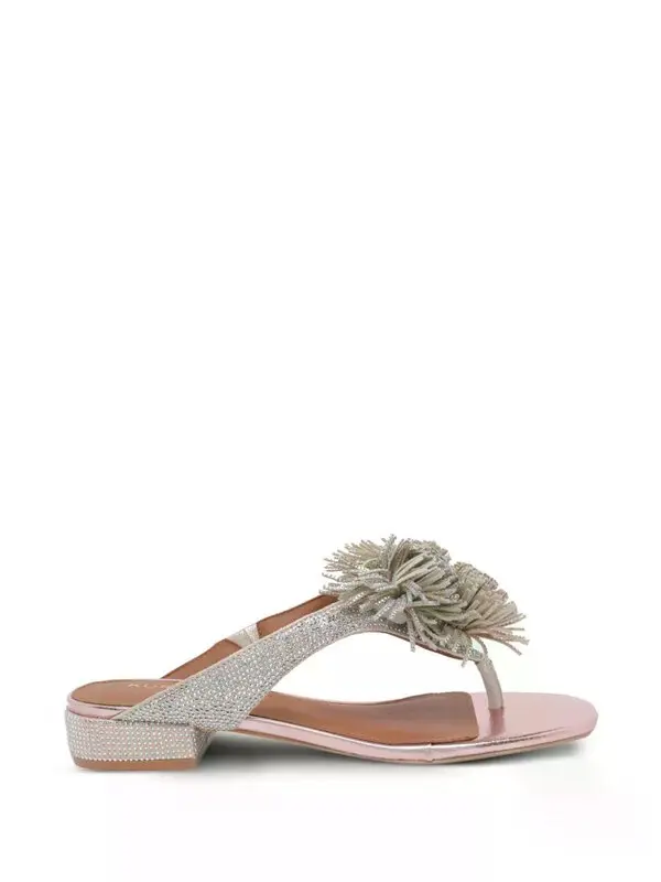Kurt Geiger Metal Pompom T-bar Sandals