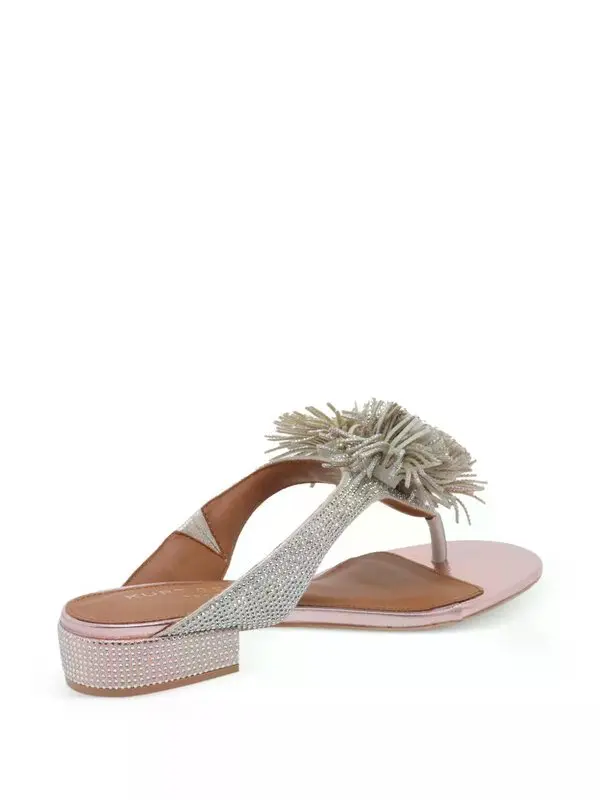 Kurt Geiger Metal Pompom T-bar Sandals