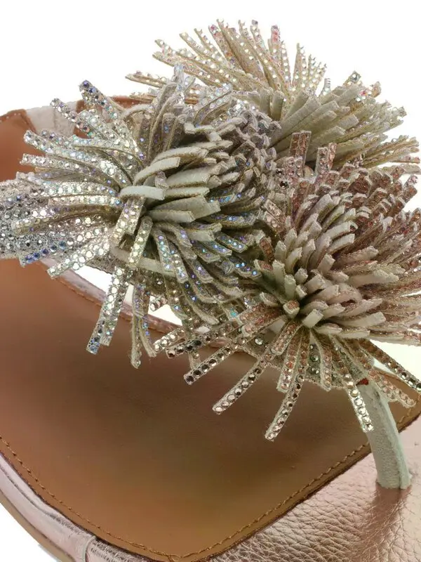 Kurt Geiger Metal Pompom T-bar Sandals