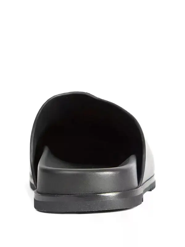 Rick Owens Leather Flat Mules - Black