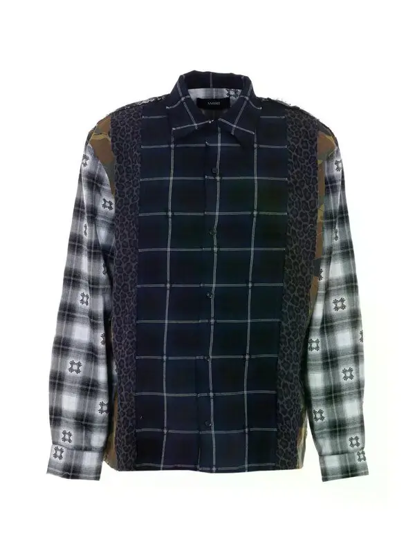 Amiri Patchwork Shirt - Blue
