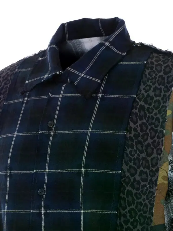 Amiri Patchwork Shirt - Blue